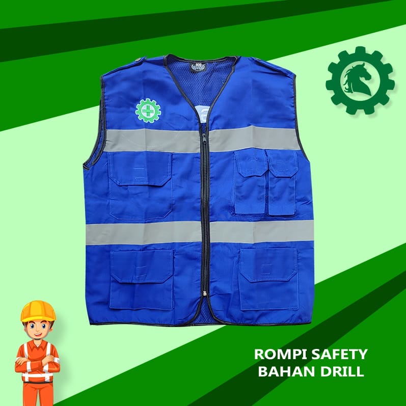 Rompi Safety bahan kain drill | Karta Mulya Safety