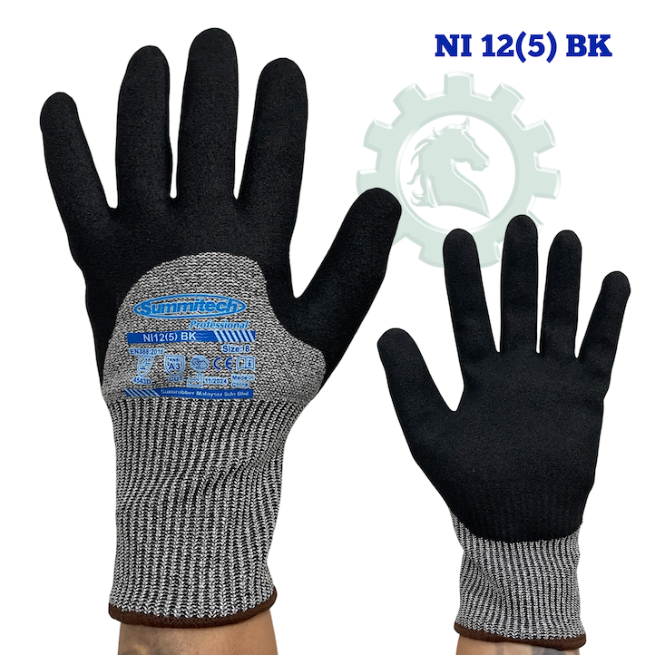 Cut resistance gloves NI12 BK Summitech | Karta Mulya Safety