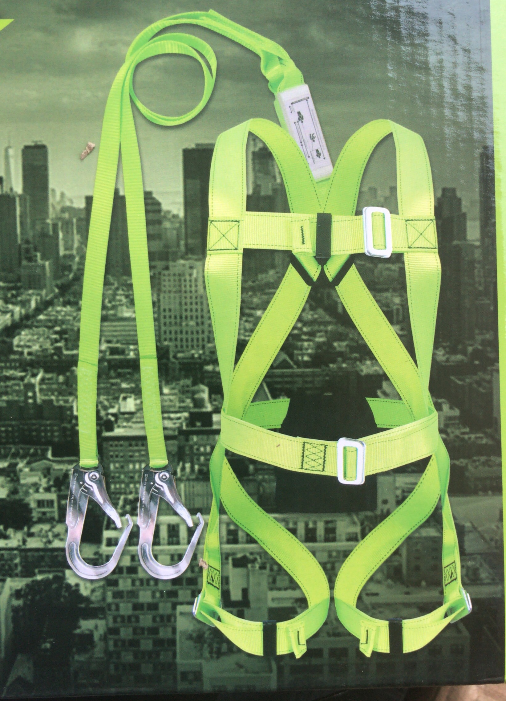 Full body harness webbing lanyard with absorber | Karta Mulya Safety
